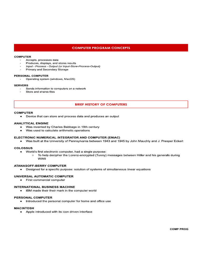 Cprog Sem1 Term1 Revised | PDF