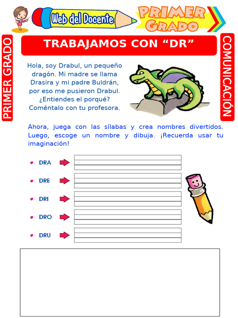 Palabras Con DR Para Primero de Primaria (2) | PDF