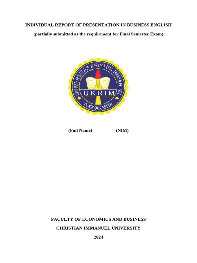 Individual Report for Uas | PDF