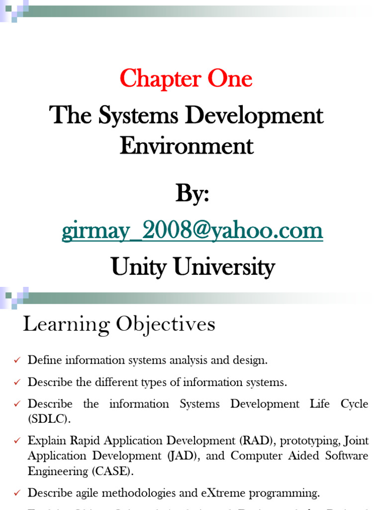Chapter 1 The Systme Development Environment-1 | PDF | Software Development Process | System