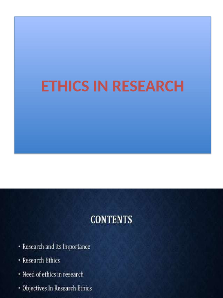 Ethics in Research | PDF