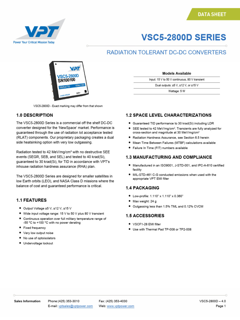 VPT Vsc5 2800d Series | PDF | Electrical Engineering | Electricity