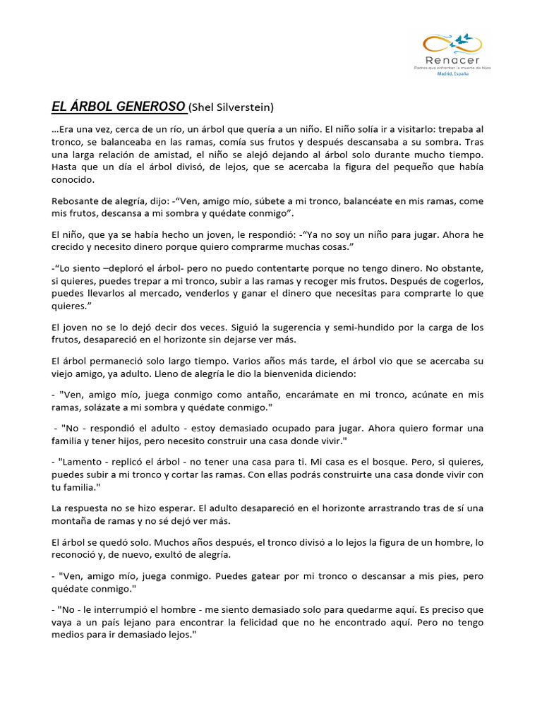 El Arbol Generoso | PDF