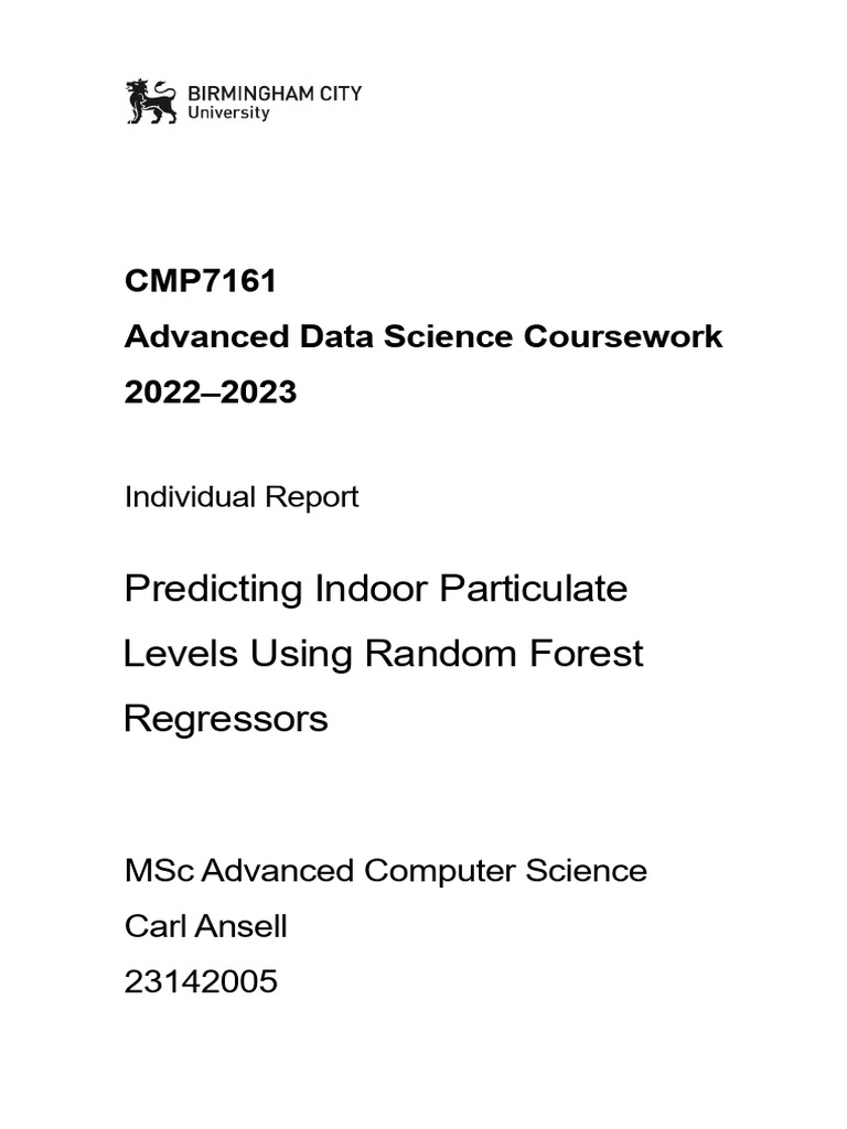 Exemplar Report - Carl - Ansell | PDF | Air Pollution | Outlier