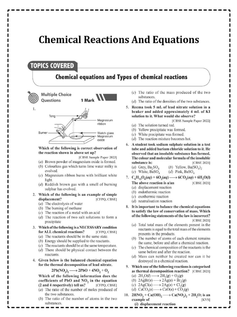 Ch1 Cemical Reaction | PDF