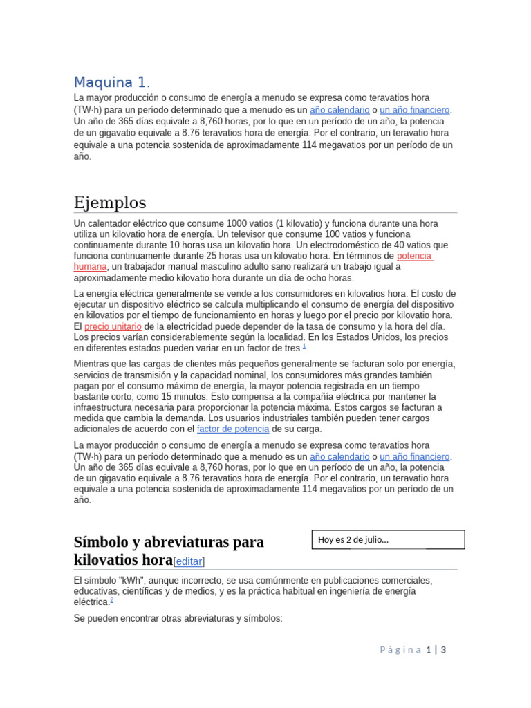 Entendiendo kilovatios hora y teravatios | PDF | Vatio | Metrología