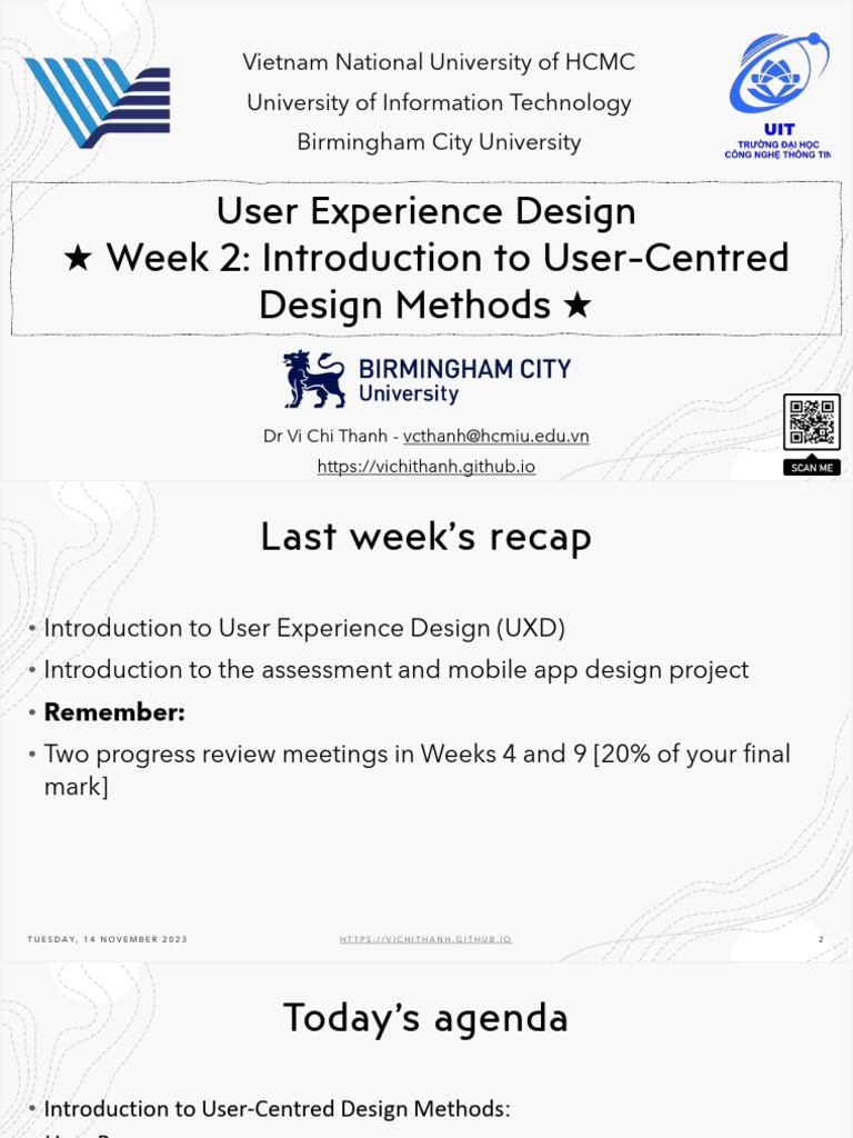 Week 02 - Introduction To User Personas, Scenarios, Requirements, HTA ...