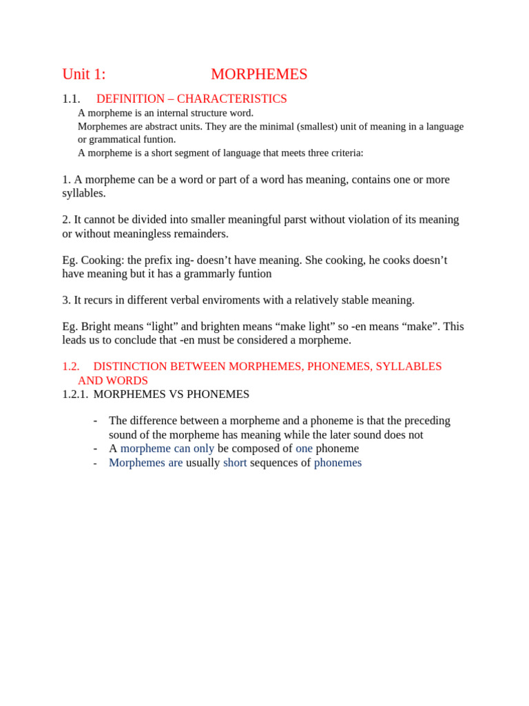 Morphology Group 2 | PDF