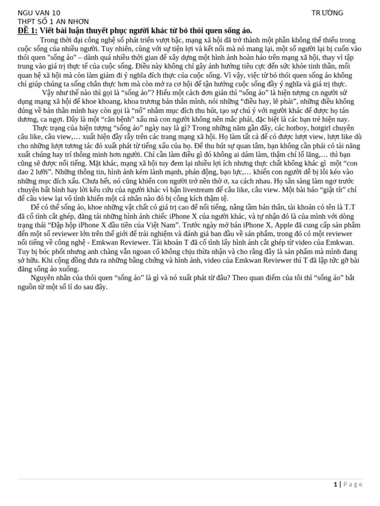 Ngu Van 10 An1 24 25 | PDF