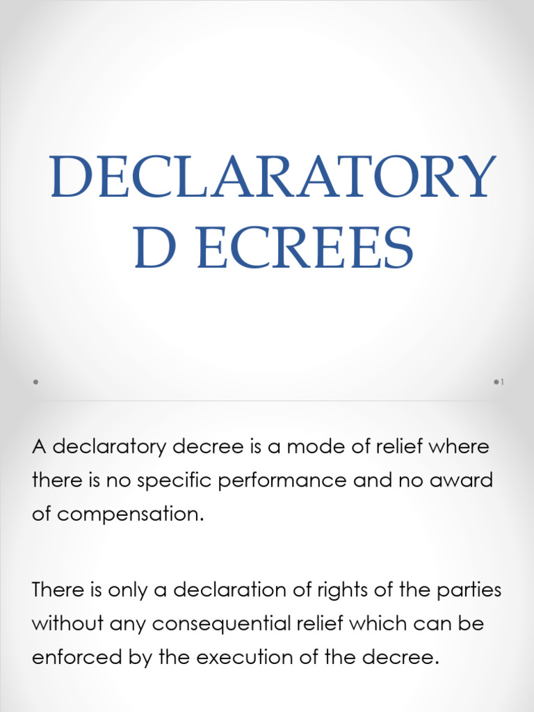 File 11, Declaratory Decrees, SR 42 43 | PDF | Legal Remedy ...