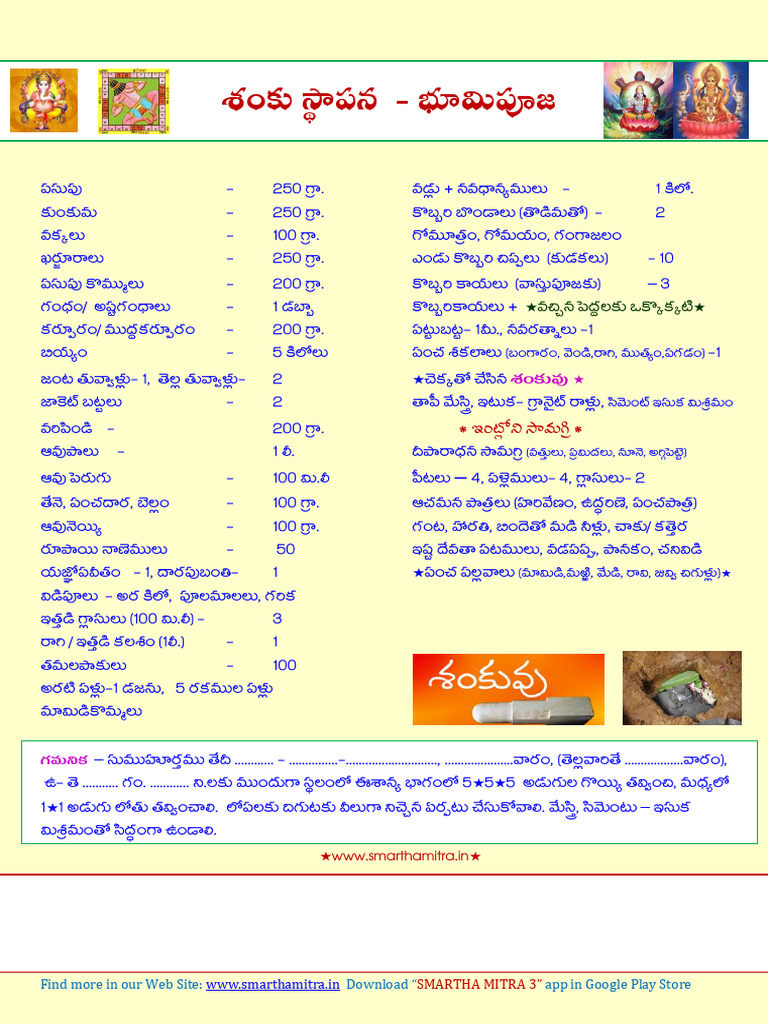 Sankusthapana Bhoomi Pooja SM | PDF