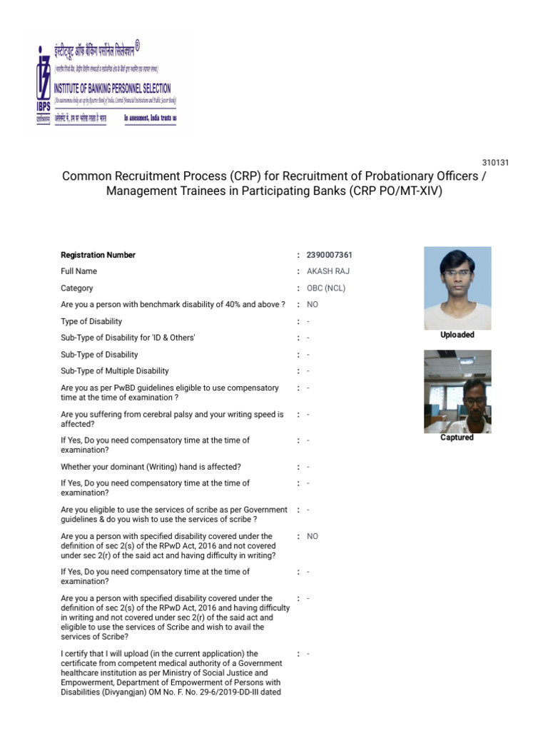 Common Recruitment Process (CRP) For Recruitment of Probationary ...