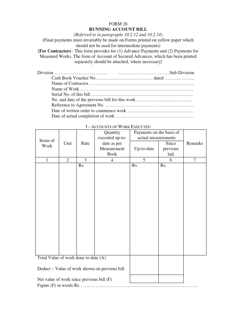 Form 26 | PDF | Cheque | Payments