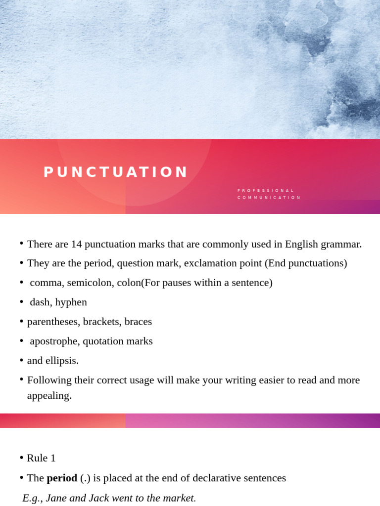 Punctuation - Final (1) | PDF | Comma | Bracket