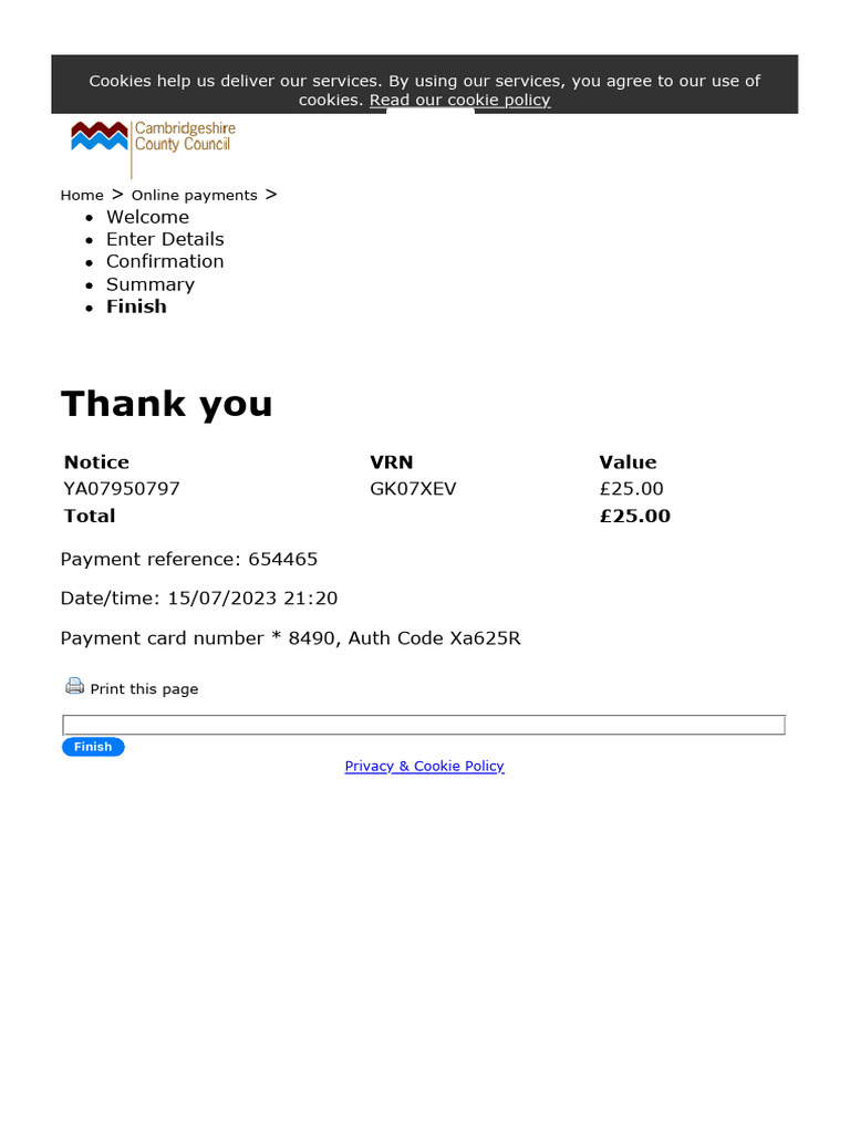 PCN Payment System | PDF