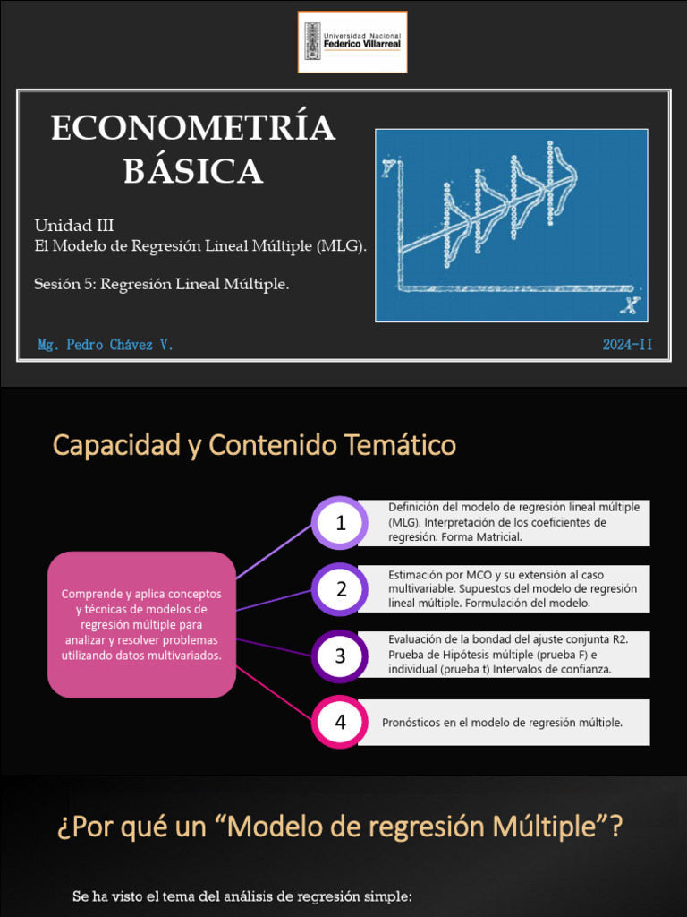 Sesión 5 Econometría Básica | PDF | Regresión lineal | Análisis de regresión