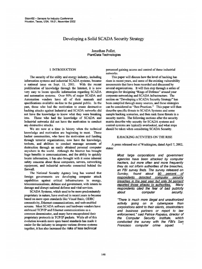 5. developing a solid scada security strategy | PDF