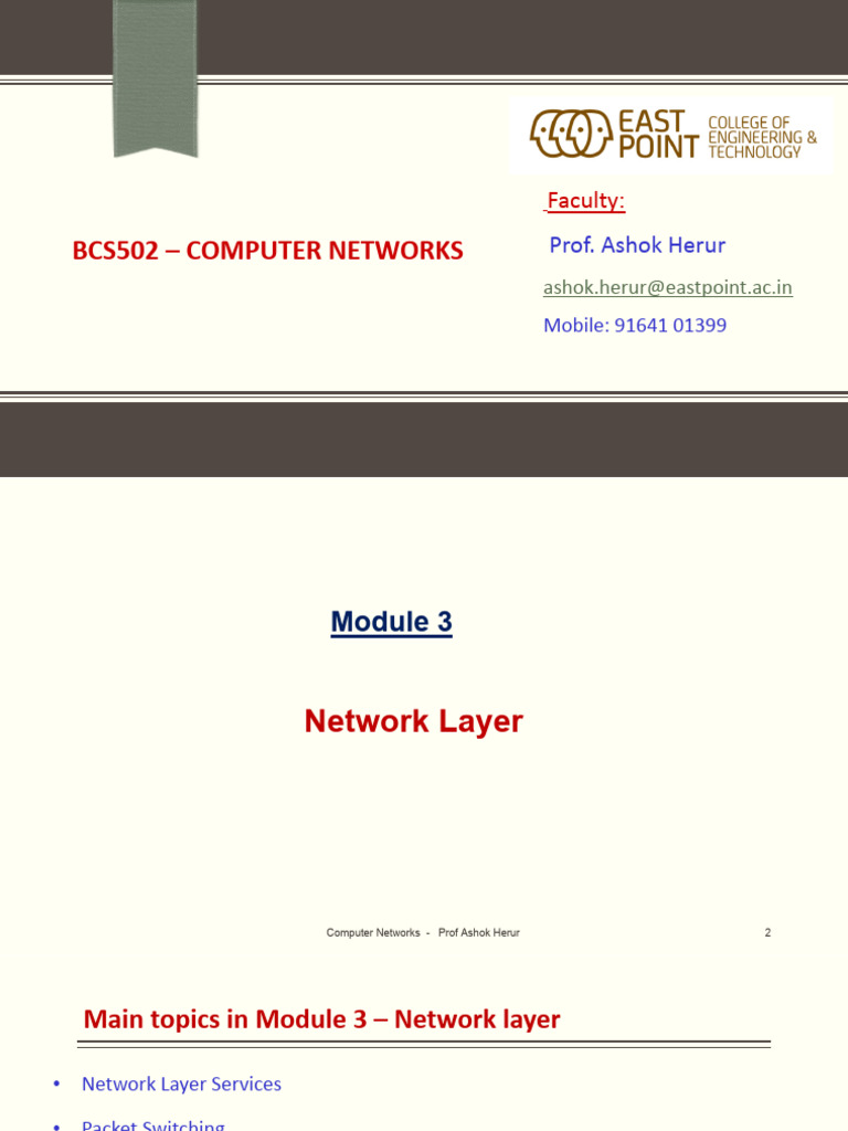 Computer Networks - Module 3 - 2024 | PDF | I Pv6 | Internet Protocols