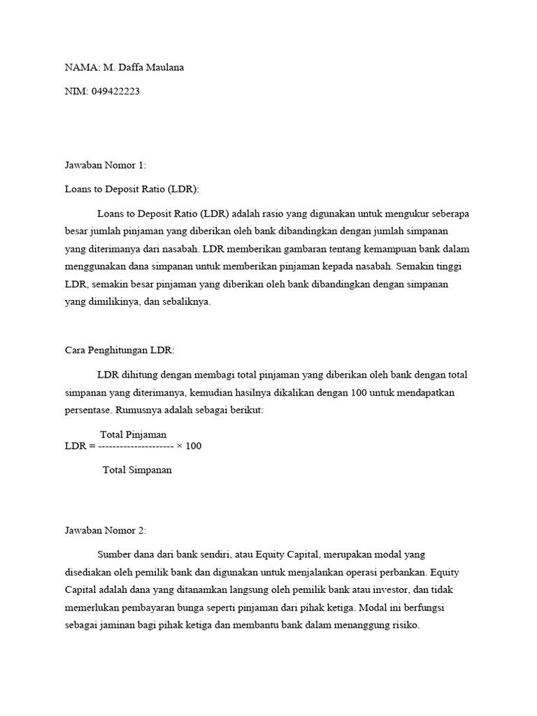 Tugas 3 Uang Dan Perbankan | PDF