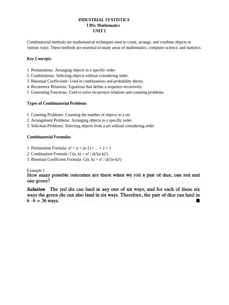 Industrial Stat Notes of Lesson | PDF | Probability Distribution ...