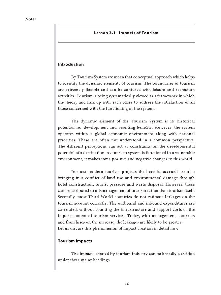 Economic Impact of Tourism | PDF