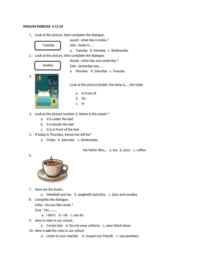 English Exercise | PDF