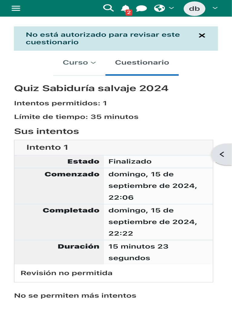 ss2024 Quiz Sabiduría salvaje 2024 Sabiduria | PDF