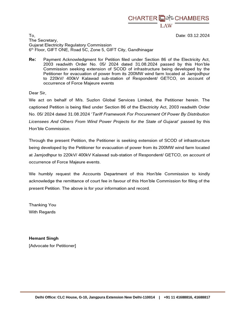 Cover Letter (Payment) | PDF