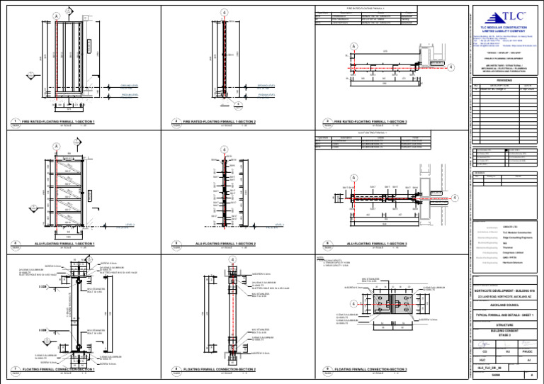 HLC_TLC_DR _08- S4268 - TYPICAL FINWALL AND DETAILS - SHEET 1 | PDF