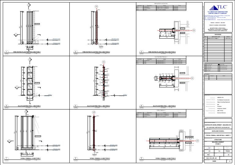 HLC - TLC - DR - 08 - S4269 - Typical Finwall and Details - Sheet 2 | PDF