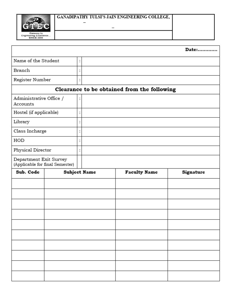 No Due Certificate | PDF