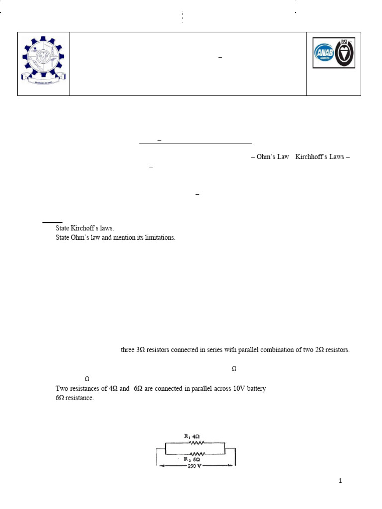 Beee - Cse - Question Bank | PDF | Electric Motor | Bipolar Junction ...