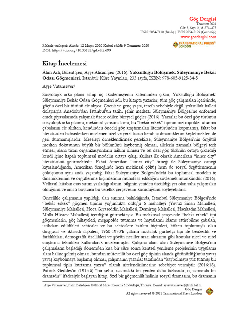 Alim Arli Bulent Sen Ayse Alican Sen 201 | PDF