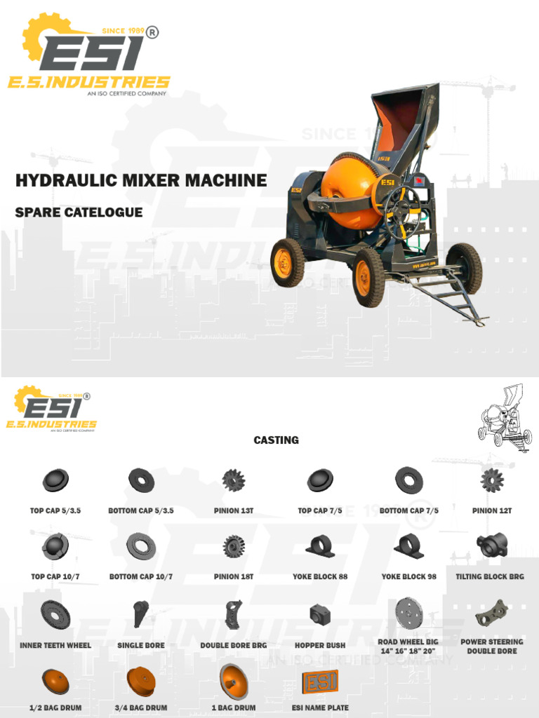 ESI - Hydraulic Mixer machine | PDF | Gear | Machines