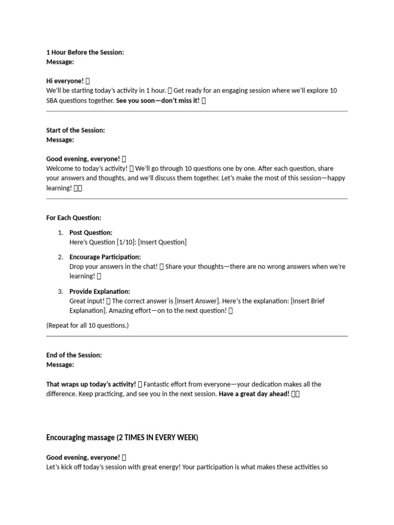 Moderator Daily Schedule[1] | PDF