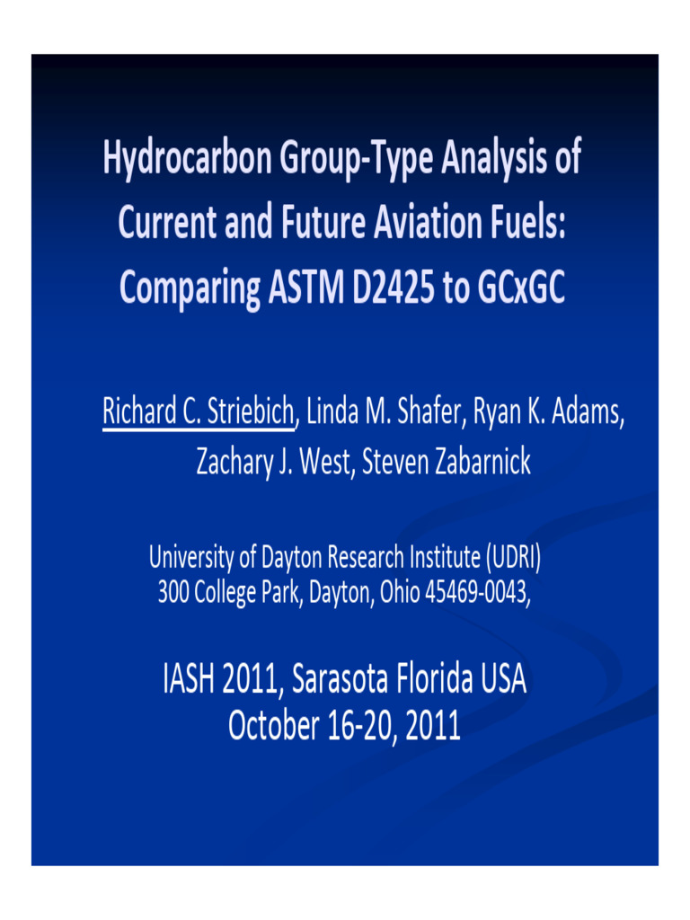 ASTM D2425 vs GCxGC in Fuel Analysis | PDF | Mass Spectrometry ...