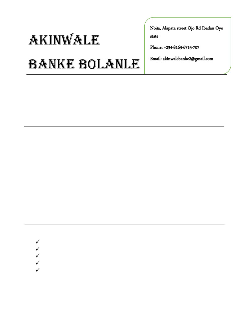 banke cv | PDF