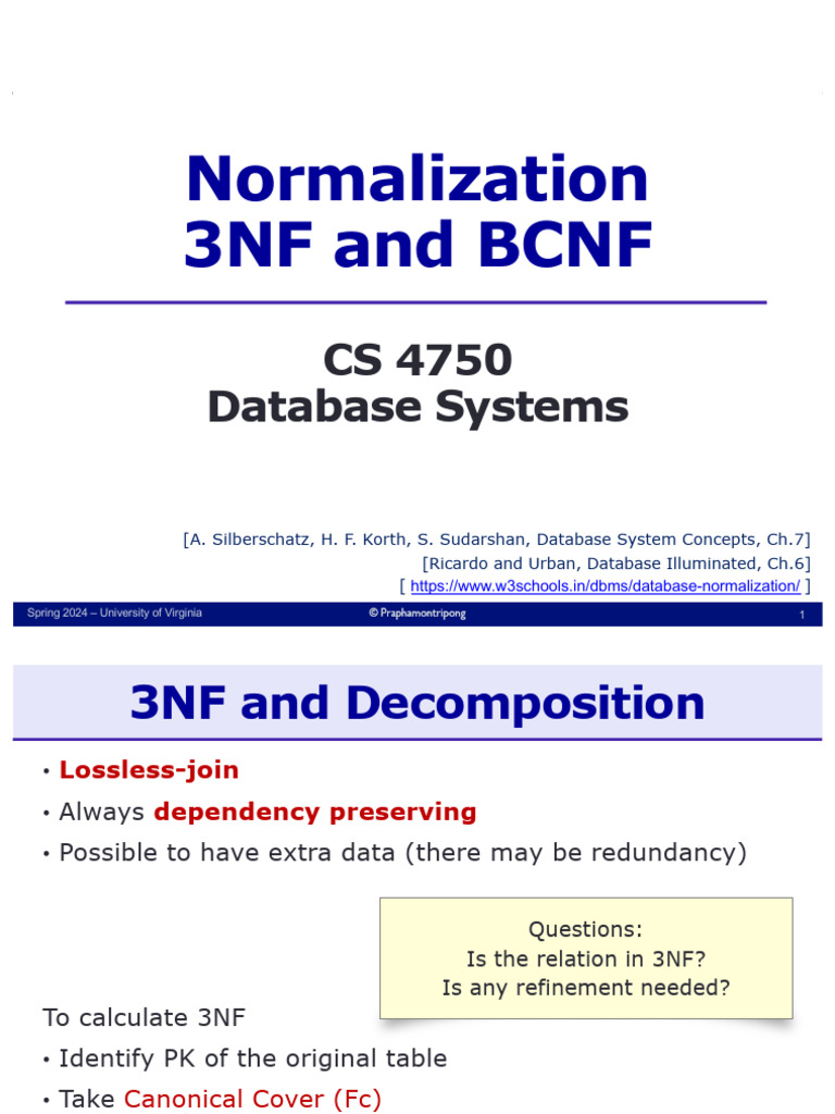 Normalization to 3NF and BCNF | PDF | Computer Data | Databases