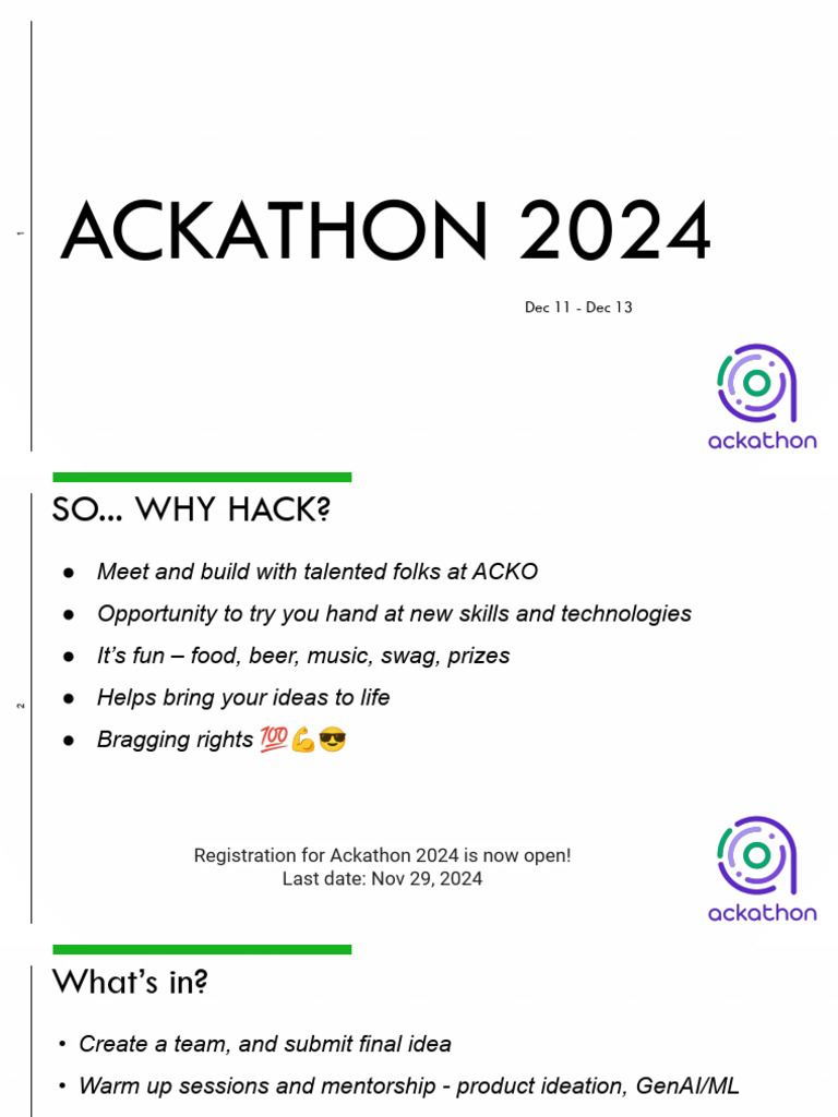 Ackathon 2024: Build, Compete, Win! | PDF | Computing