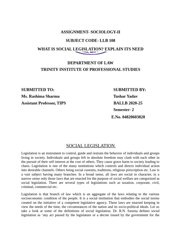 Understanding Social Legislation Needs | PDF | Marriage | Caste