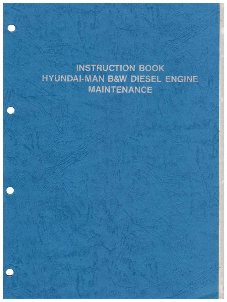 Maintenance Manual For Main Engine Hyundai MAN B&W 6S70MC-C Mk7 | PDF