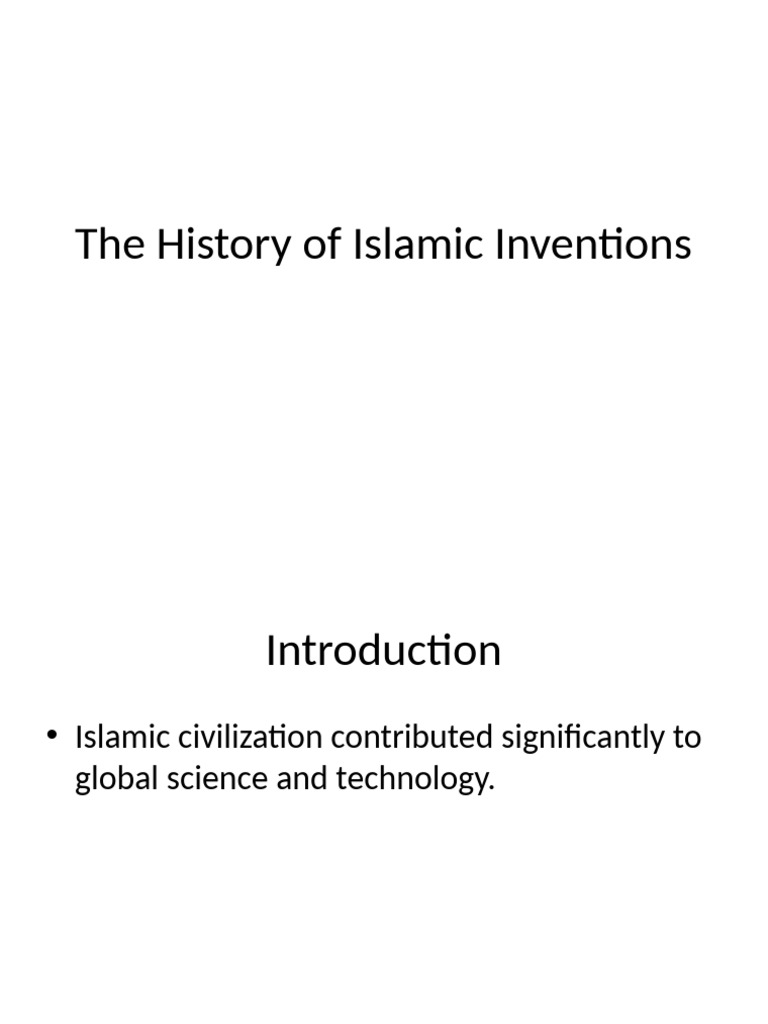 The History of Islamic Inventions | PDF
