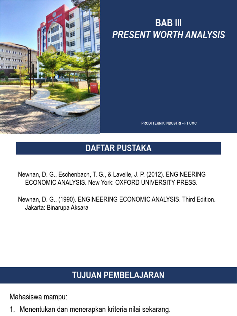 Bab Iii Present Worth Analysis | PDF