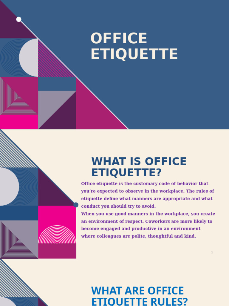 Office etiquette | PDF | Etiquette | Human Communication
