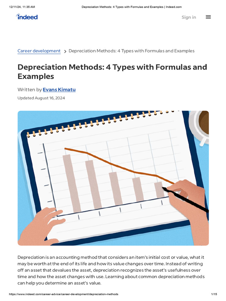 Depreciation Methods_ 4 Types with Formulas and Examples _ Indeed.com | PDF | Depreciation ...