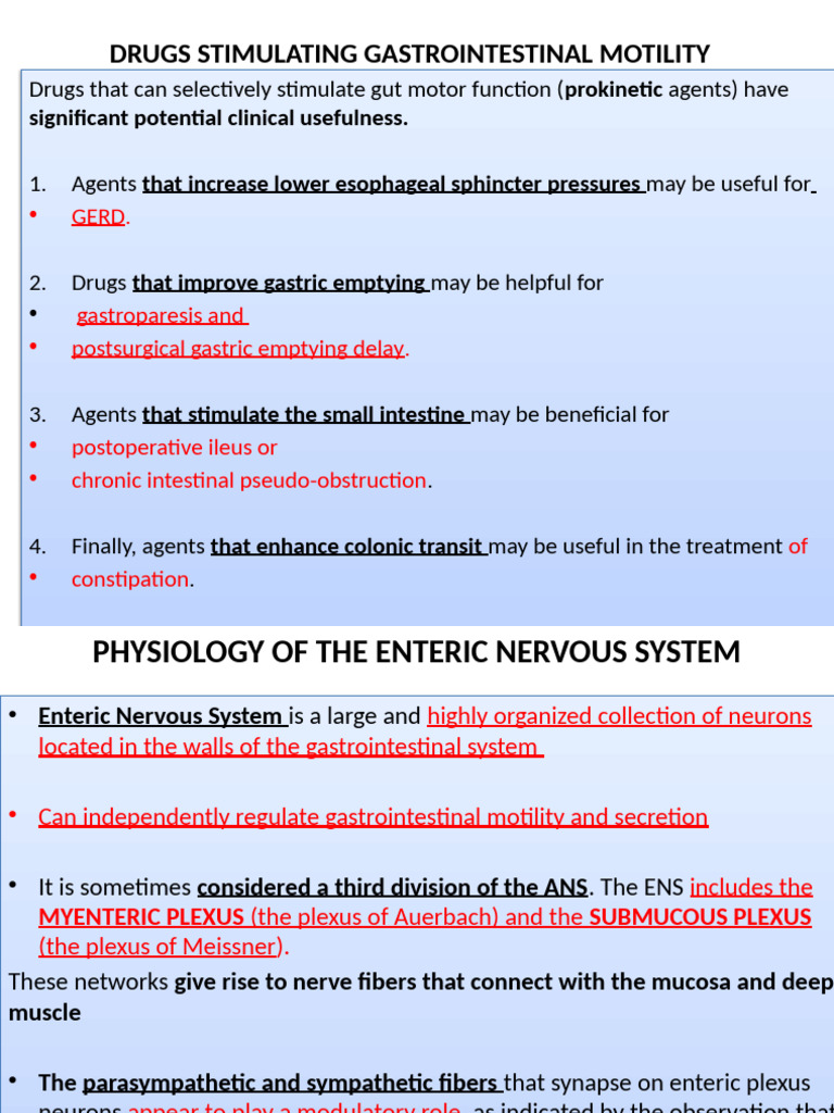 Gastric Motility Prokinetic Agent | PDF | Gastroenterology | Medical ...