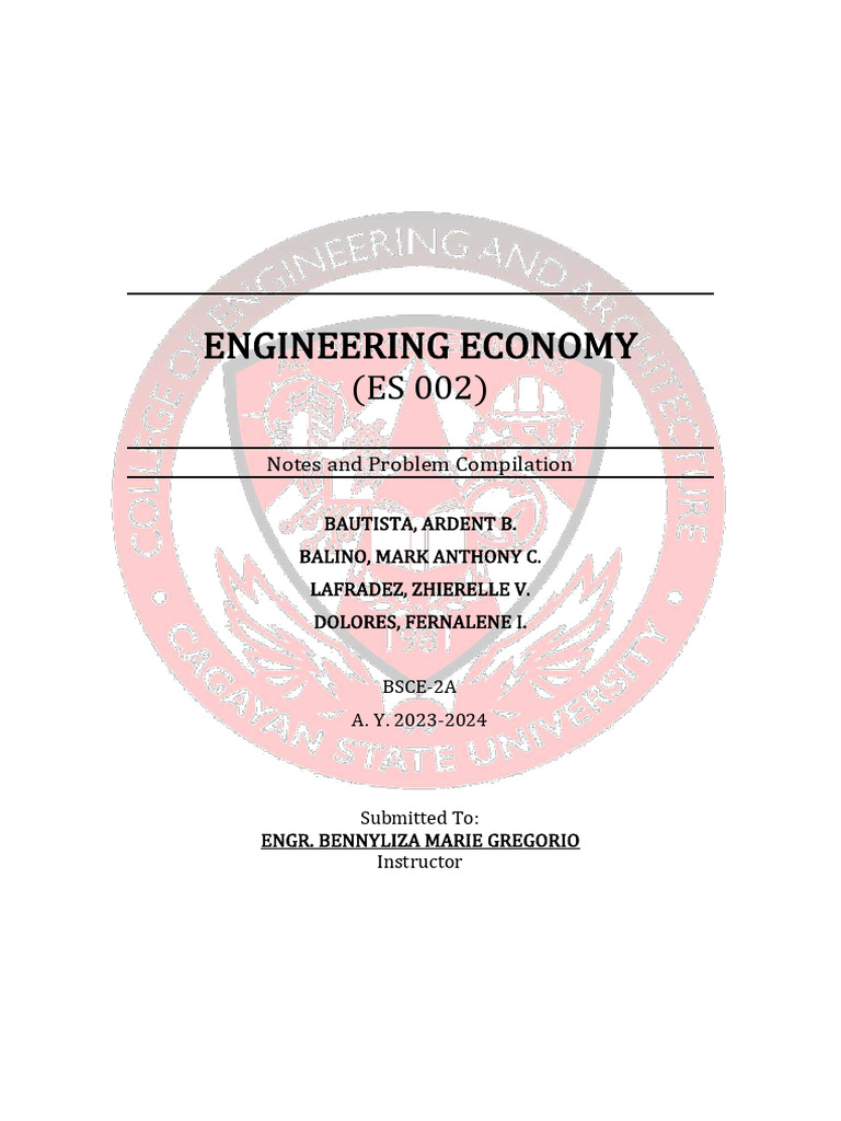 ENGINEERING_ECONOMY | PDF | Interest | Compound Interest