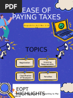 EOPT Act: Effectivity and Key Features | PDF | Value Added Tax | Taxes