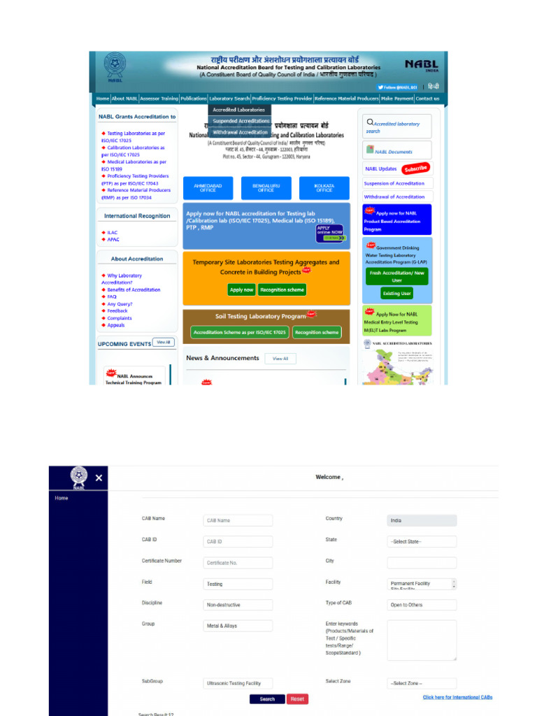 List of NABL Labs-UST | PDF