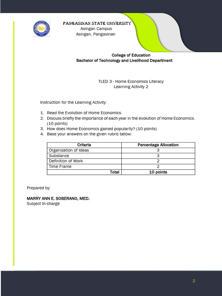 Learning Activity 2 | PDF